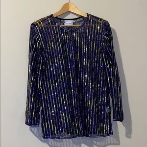 Odeon by Kris | Jackets & Coats | Black Lace Open Face Jacket W Sequins ...